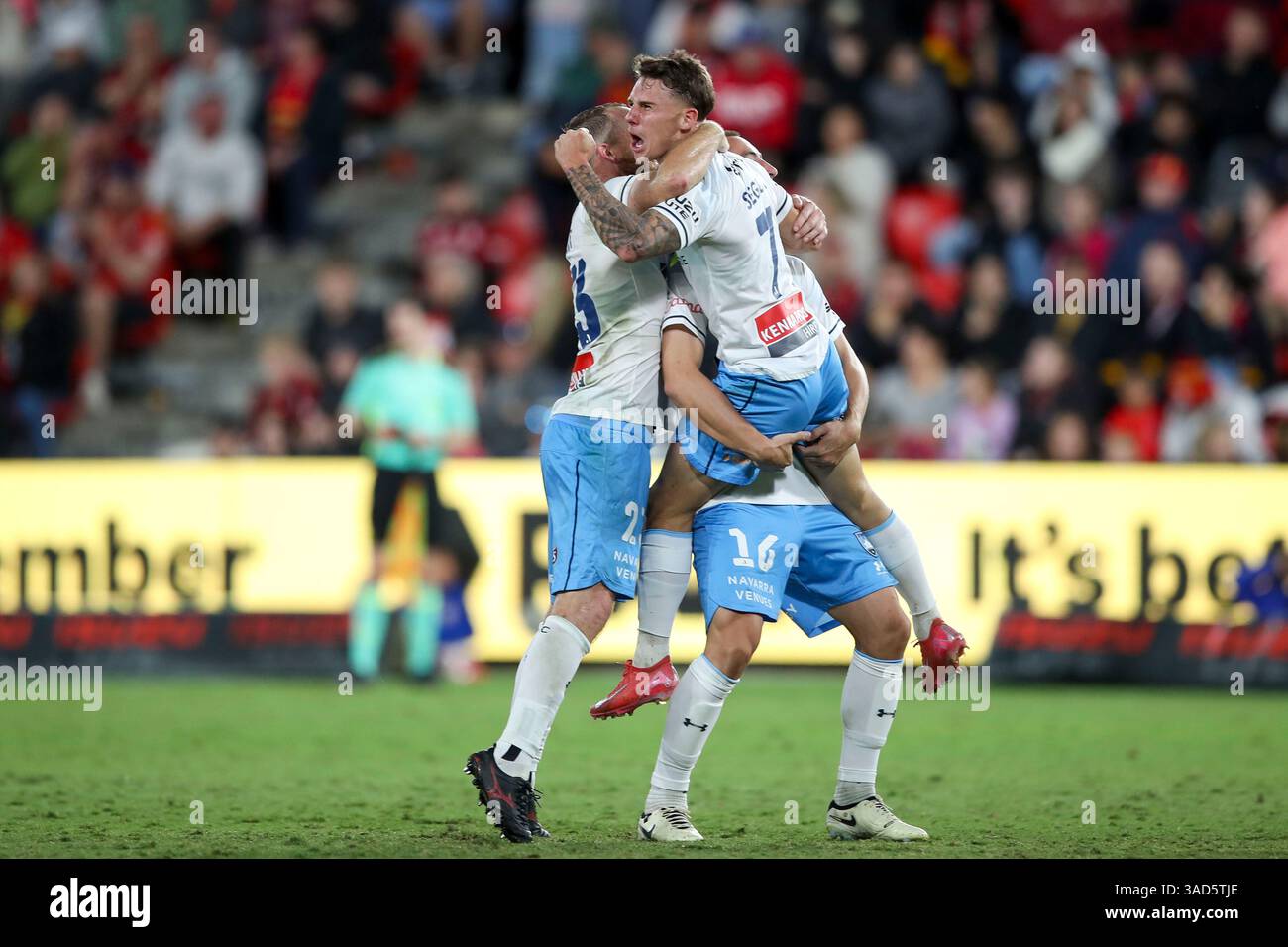 Adelaide, Australia. 05th Apr, 2025. Adrian Segecic of Sydney FC ...