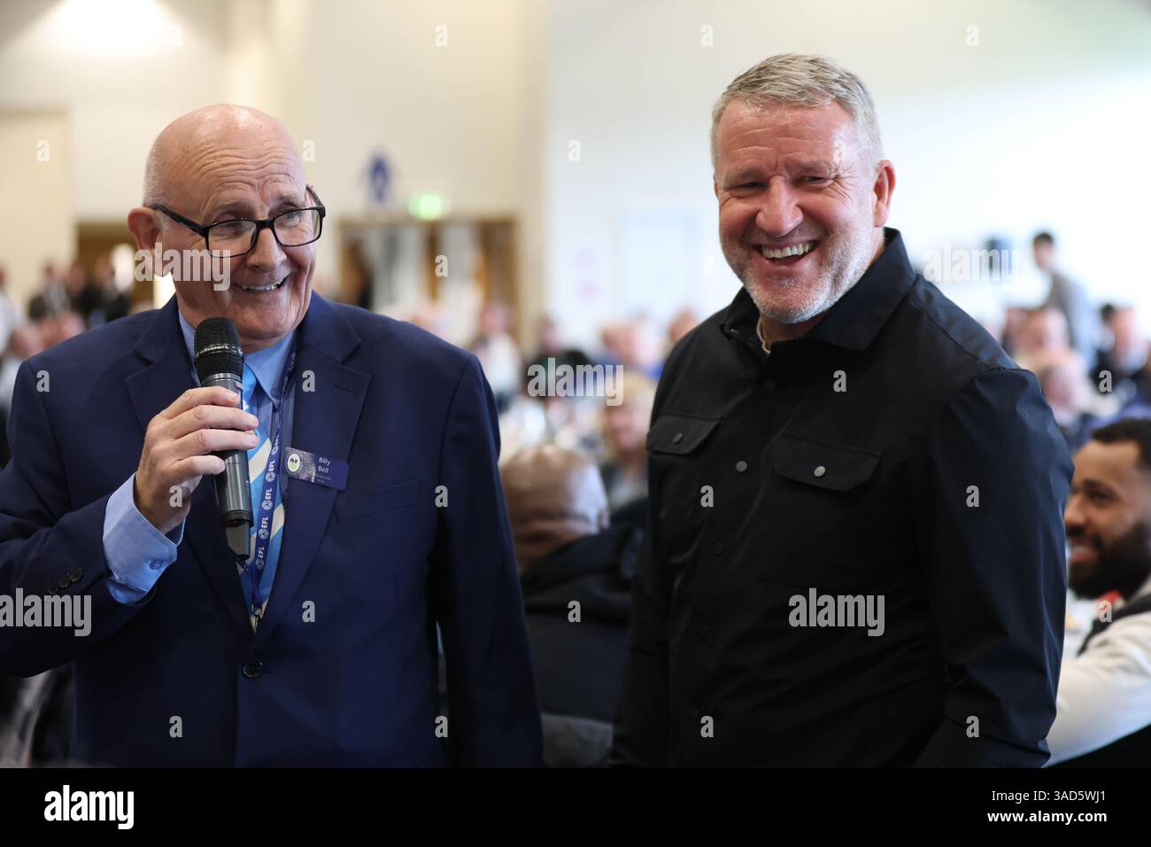 Former Coventry City player Peter Atherton (right) being interviewed ...