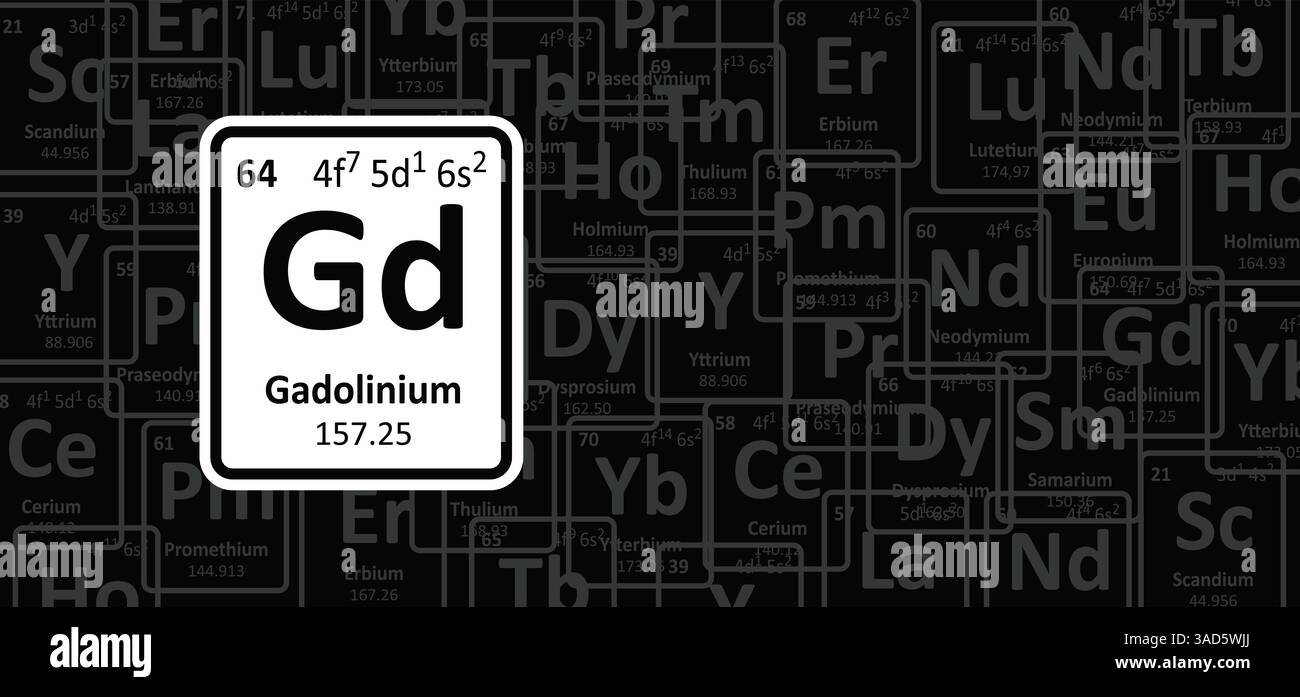 Gadolinium, symbol Gd, atomic number 64. Gadolinium is a chemical ...