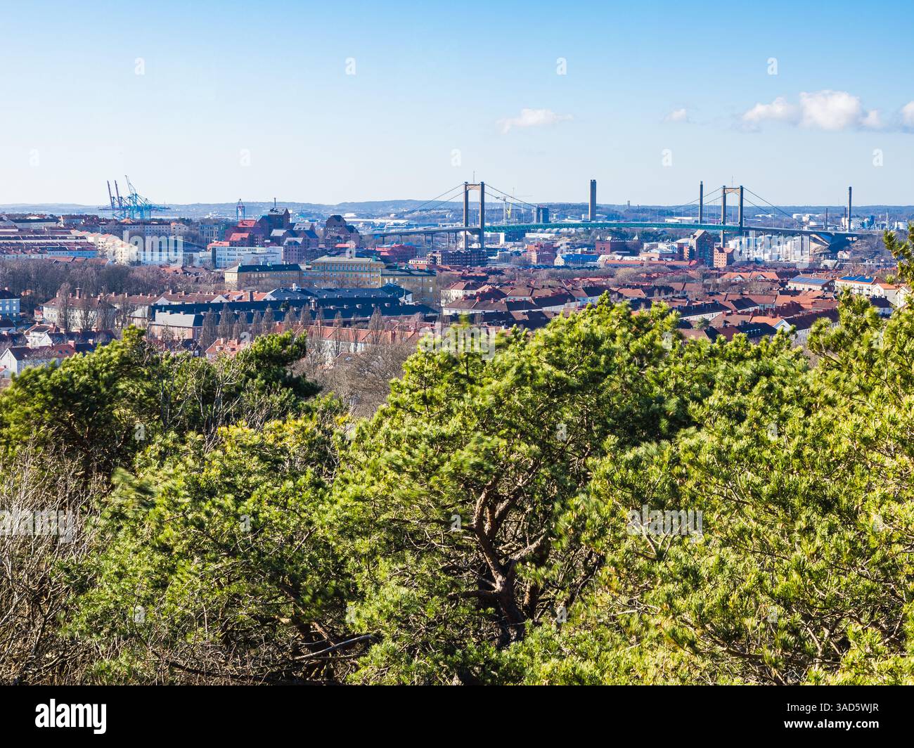 Overlooking Gothenburg, the view showcases the vibrant city nestled ...