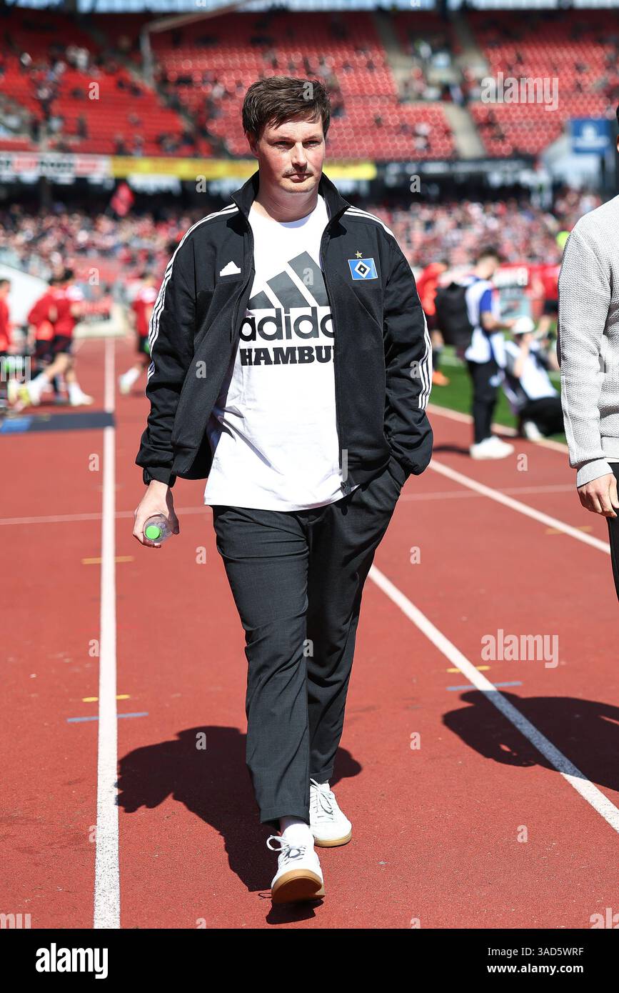 Nuremberg, Germany. 05th Apr, 2025. Soccer, Bundesliga 2, 1. FC ...