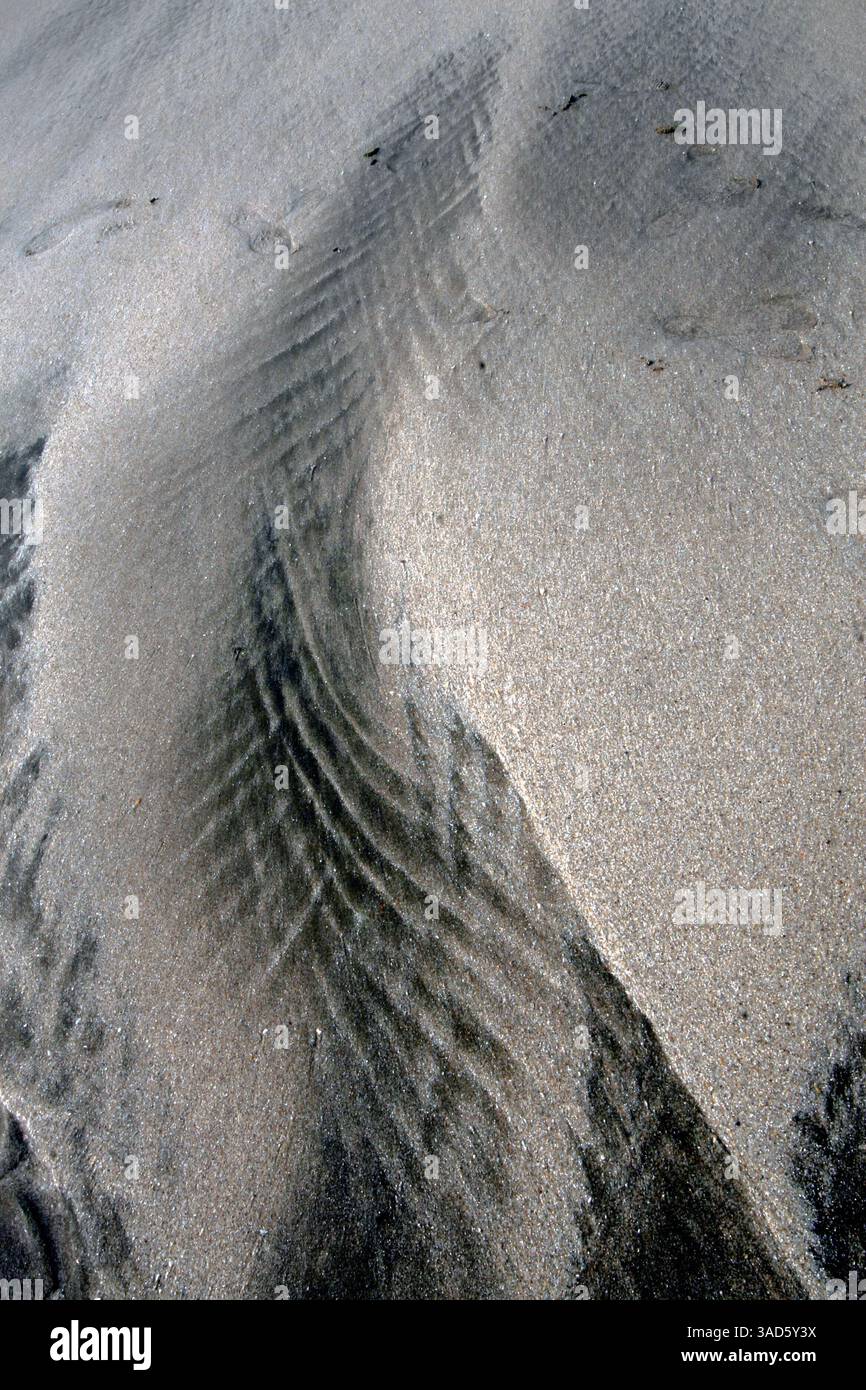 Close-up of sand patterns at Laomei Green Reef, Taiwan. Shows detailed ...