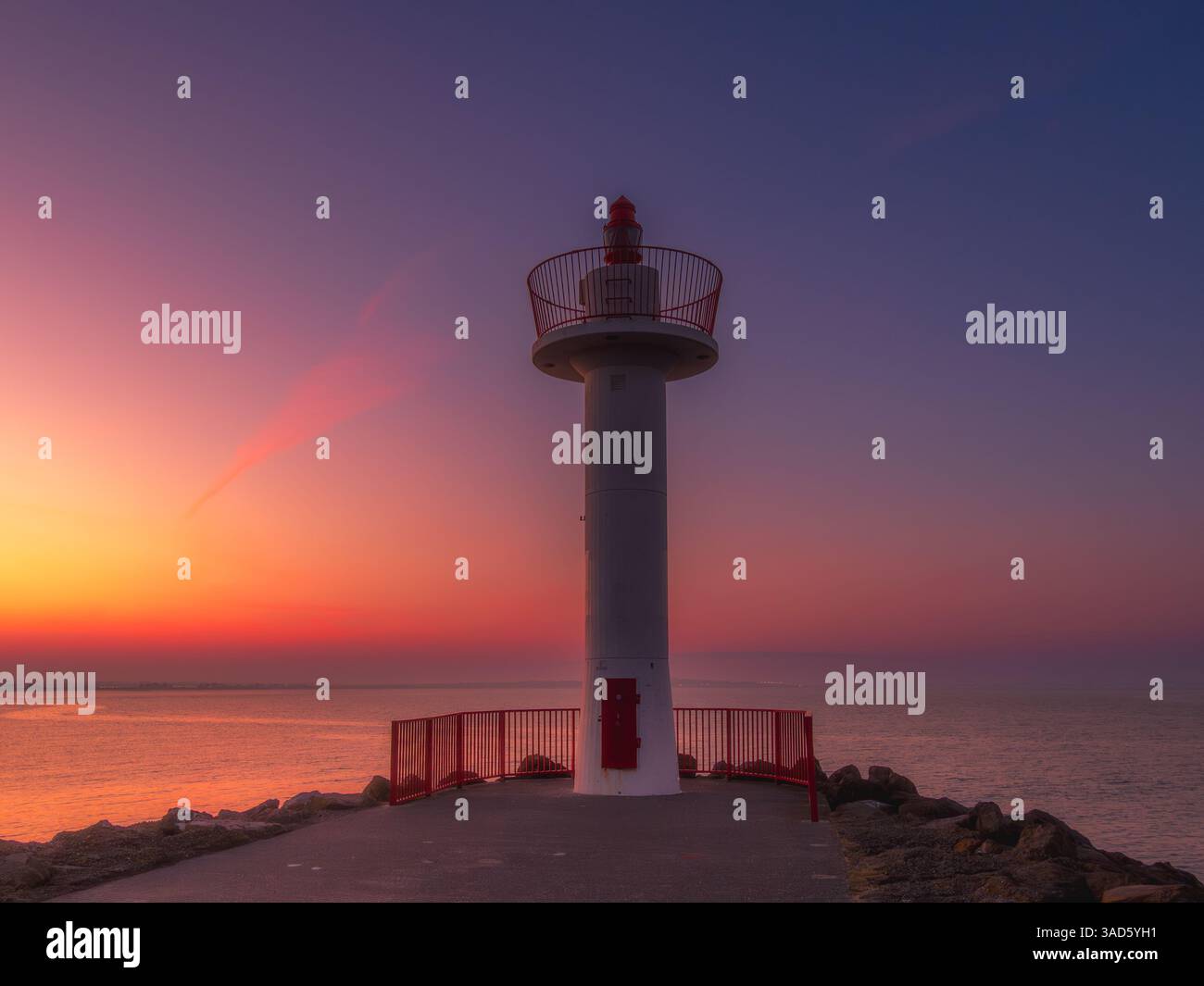 Sunset sky at Howth Lighthouse Stock Photo - Alamy