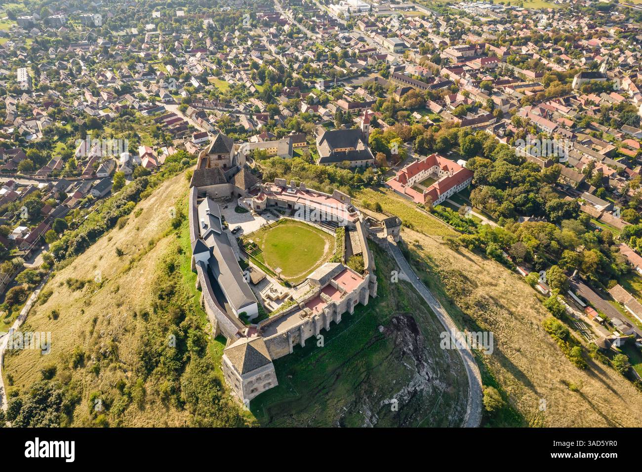 Aerial view of the medieval Sumeg castle in Hungary Stock Photo - Alamy