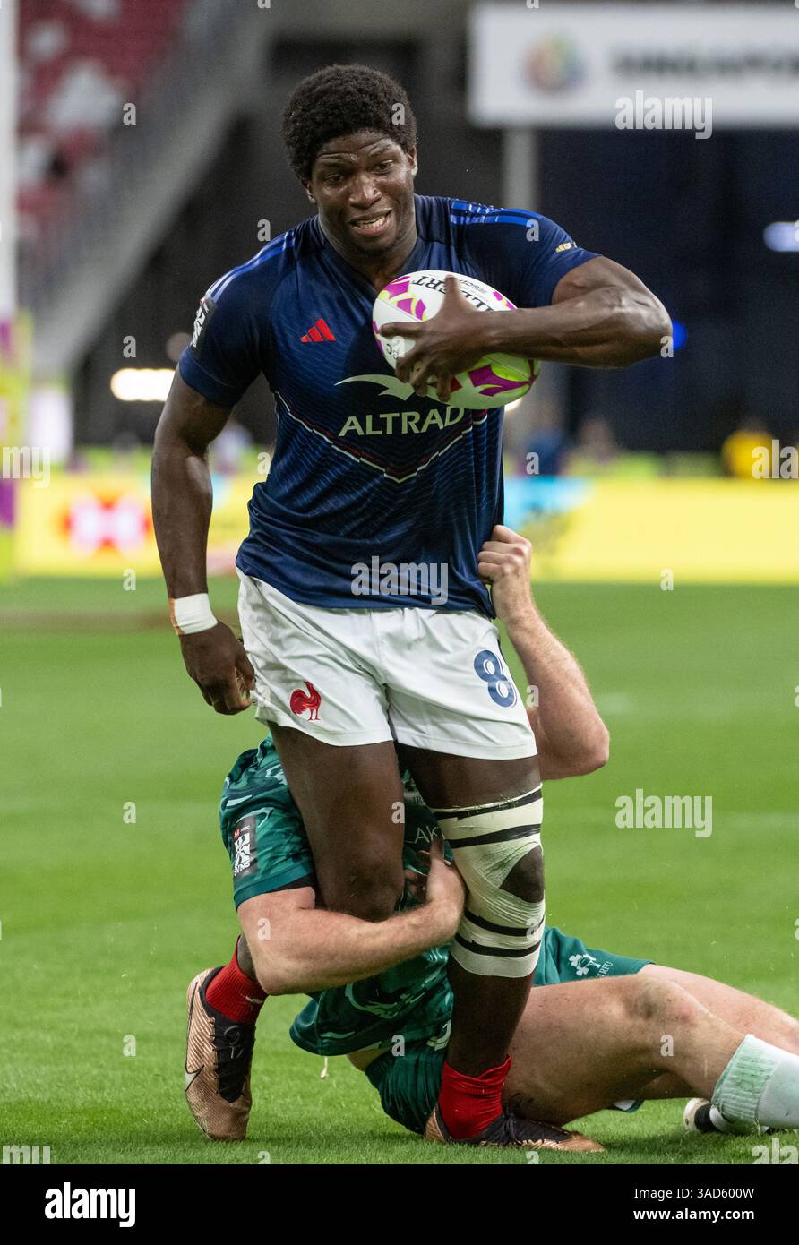 SINGAPORE, SINGAPORE. APRIL 5th 2025 HSBC Singapore 7s Rugby Ireland ...