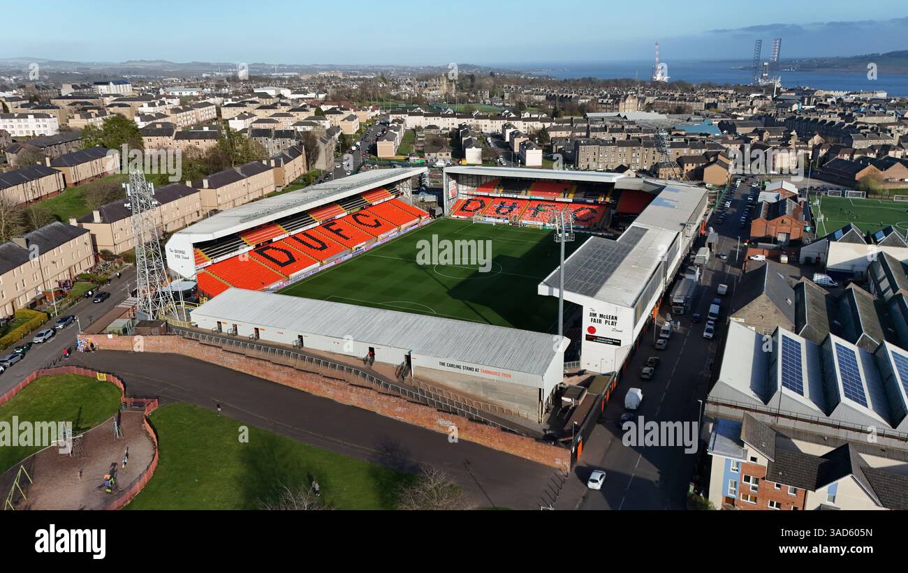 An aerial view of the The CalForth Construction Arena, home of Dundee ...