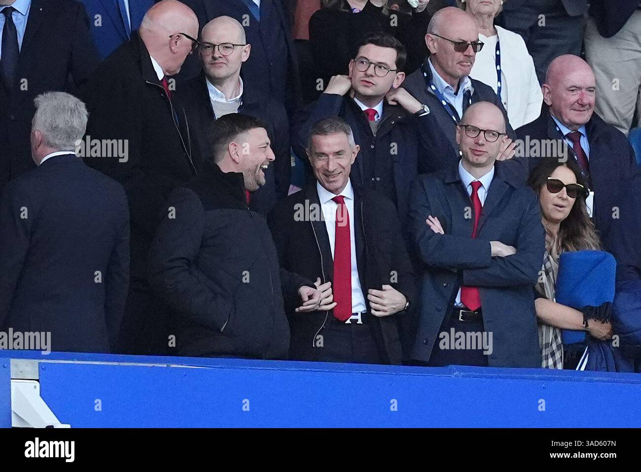 Arsenal sporting director Andrea Berta (centre) before the Premier ...