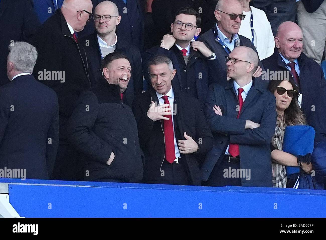 Arsenal sporting director Andrea Berta (centre) before the Premier ...