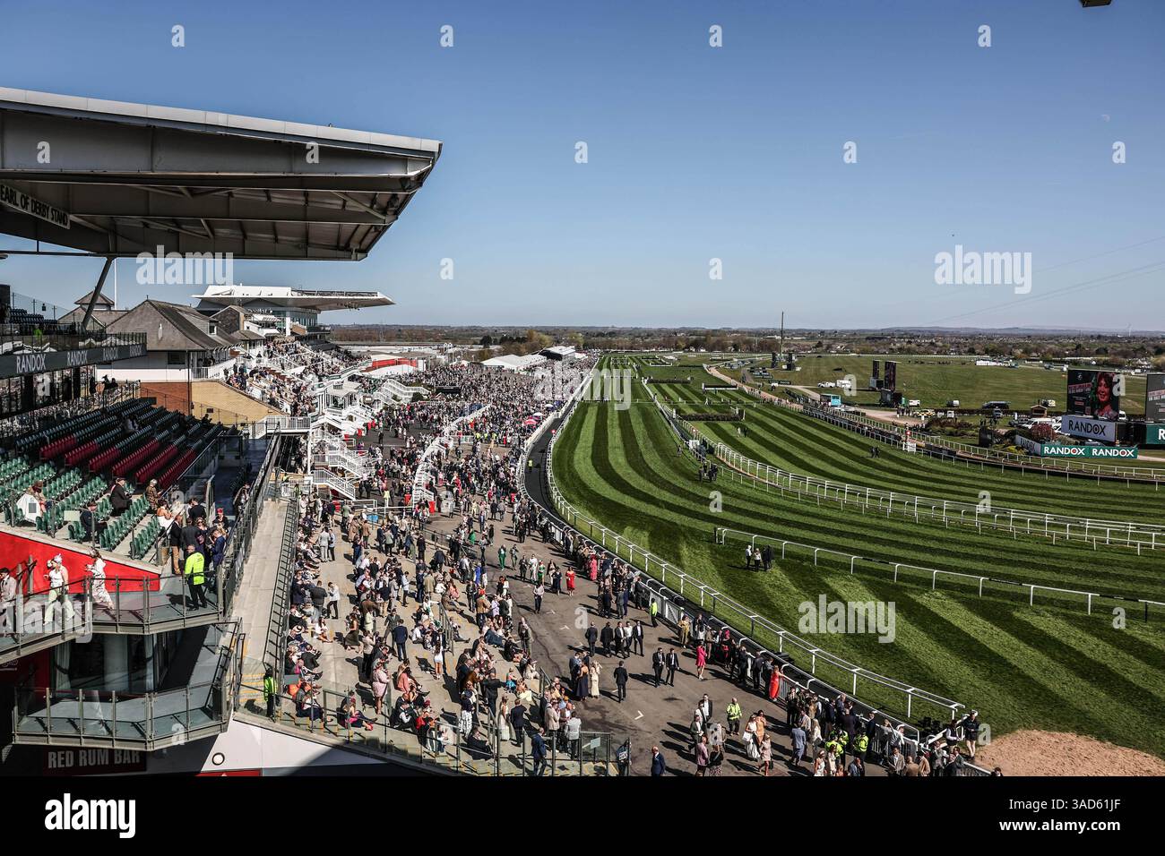 A general view of Aintree during the Randox Grand National 2025 Day 3 ...