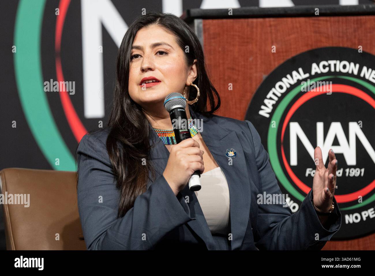 New York, United States. 03rd Apr, 2025. State Senator Jessica Ramos ...