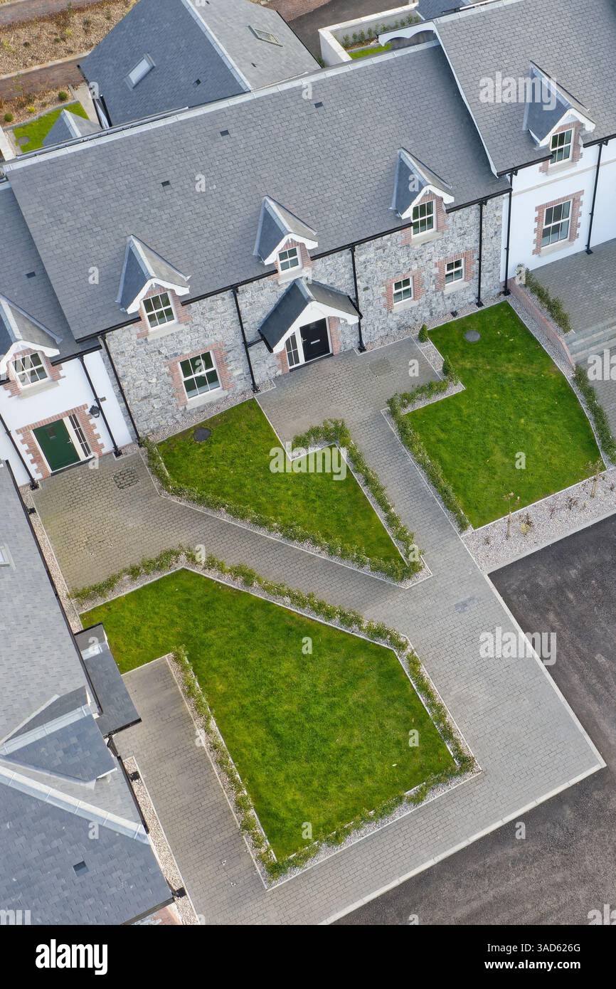 Luxury housing development in rural area of Renfrewshire in Scotland ...