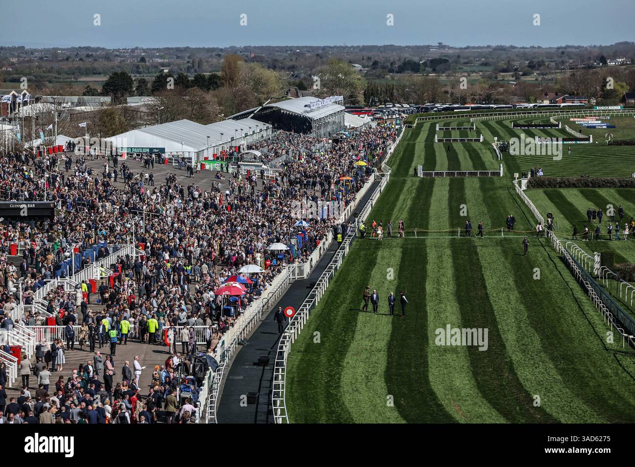 A general view of Aintree during the Randox Grand National 2025 Day 3 ...