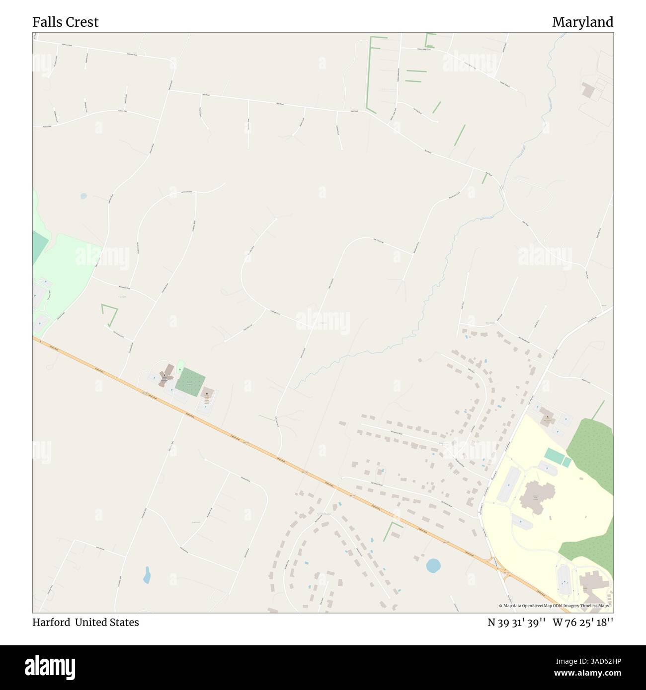 Falls Crest, Harford, United States, Maryland, N 39 31' 39'', W 76 25 ...