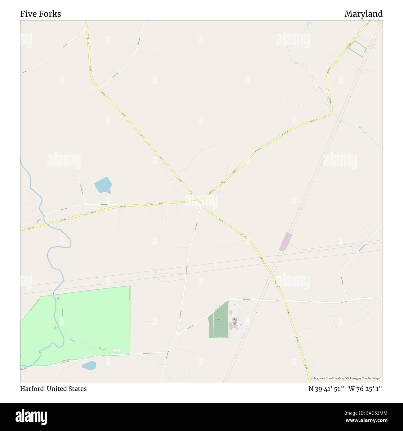Five Forks, Harford, United States, Maryland, N 39 41' 51'', W 76 25' 1 ...