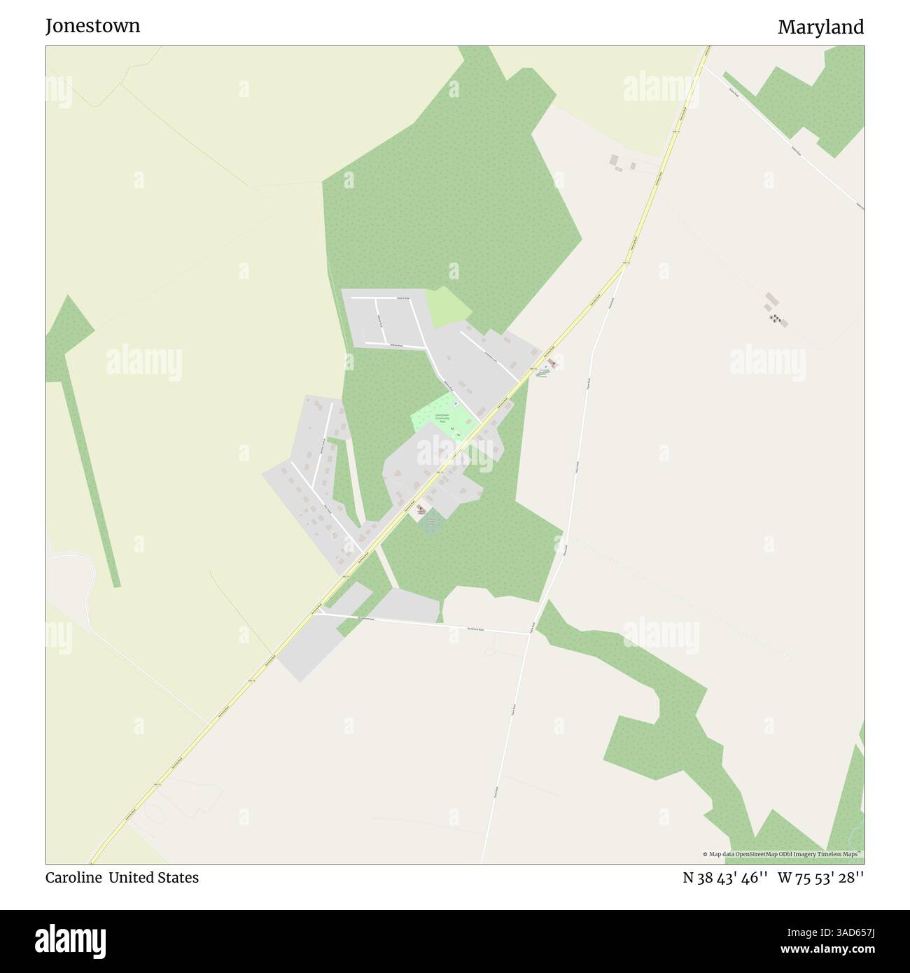 Jonestown, Caroline, United States, Maryland, N 38 43' 46'', W 75 53 ...