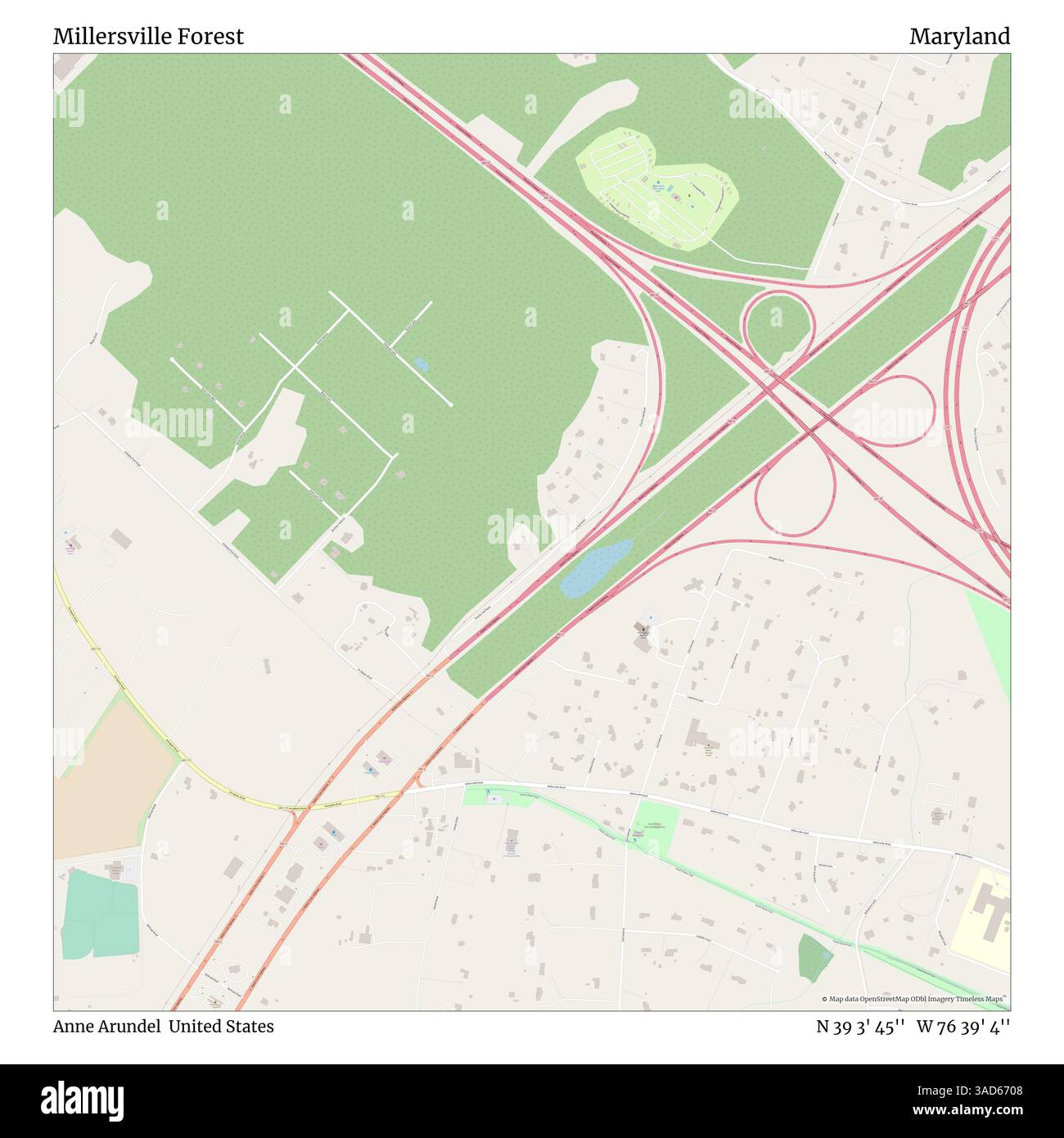 Millersville Forest, Anne Arundel, United States, Maryland, N 39 3' 45 ...