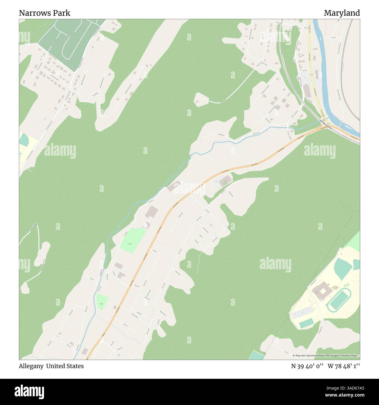 Narrows Park, Allegany, United States, Maryland, N 39 40' 0'', W 78 48 ...