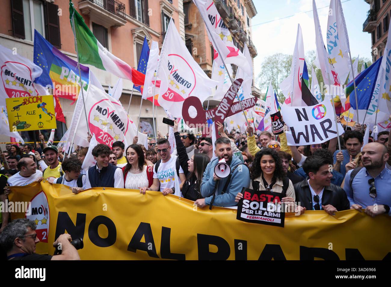 Protesters take part in a demonstration organized by the Italian Five ...