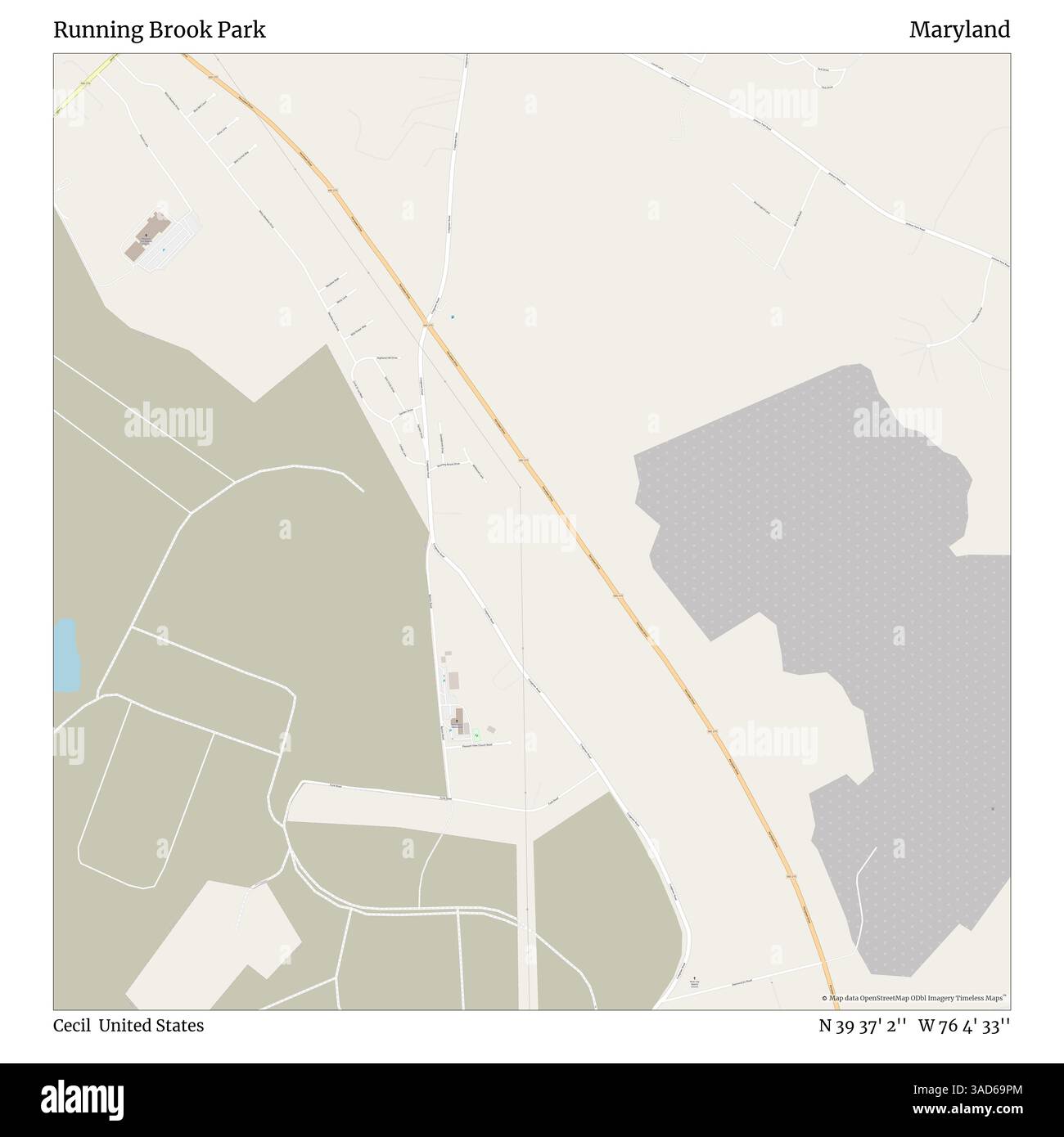 Running Brook Park, Cecil, United States, Maryland, N 39 37' 2'', W 76 ...