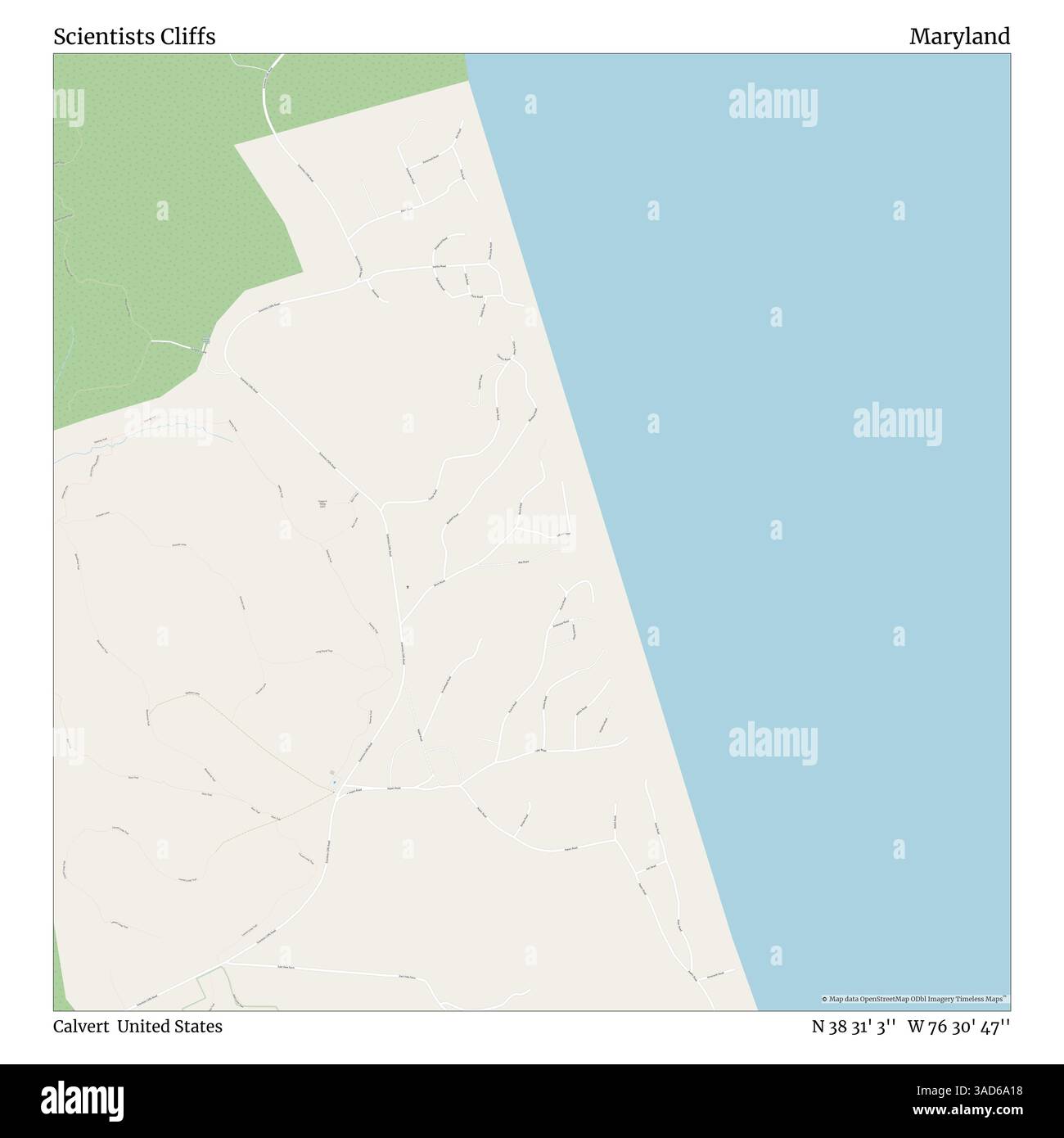Scientists Cliffs, Calvert, United States, Maryland, N 38 31' 3'', W 76 ...