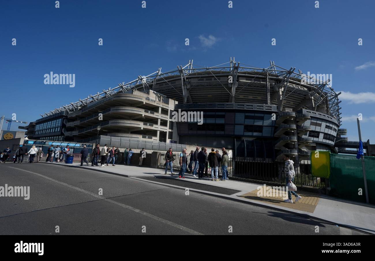 A general view of the ground as fans arrive ahead of the Investec ...