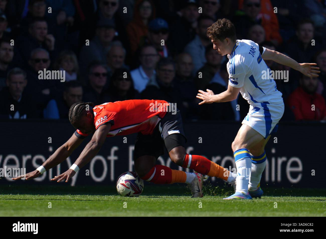 Daniel James of Leeds United fouls Amari'i Bell of Luton Town during ...