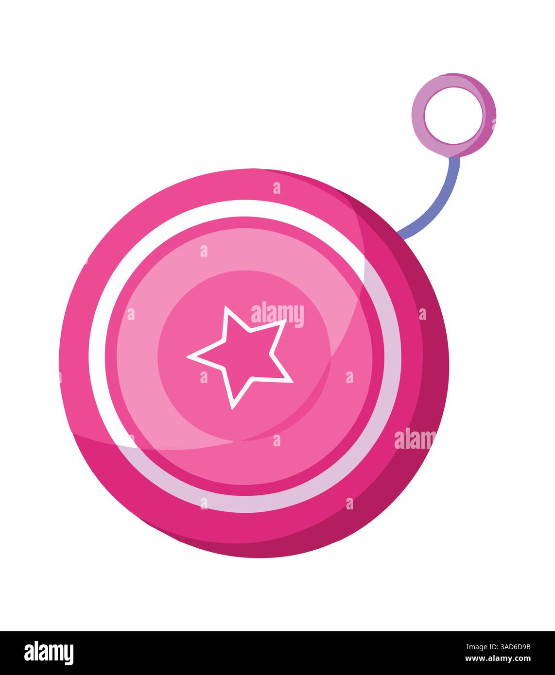 Pink yoyo child toy icon, isolated vector illustration. Ideal for ...