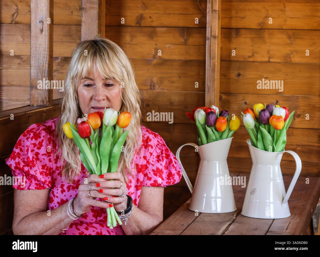 tulley's Farm, Tulip Fest, Crawley West Sussex, UK. 05th Apr, 2025 ...