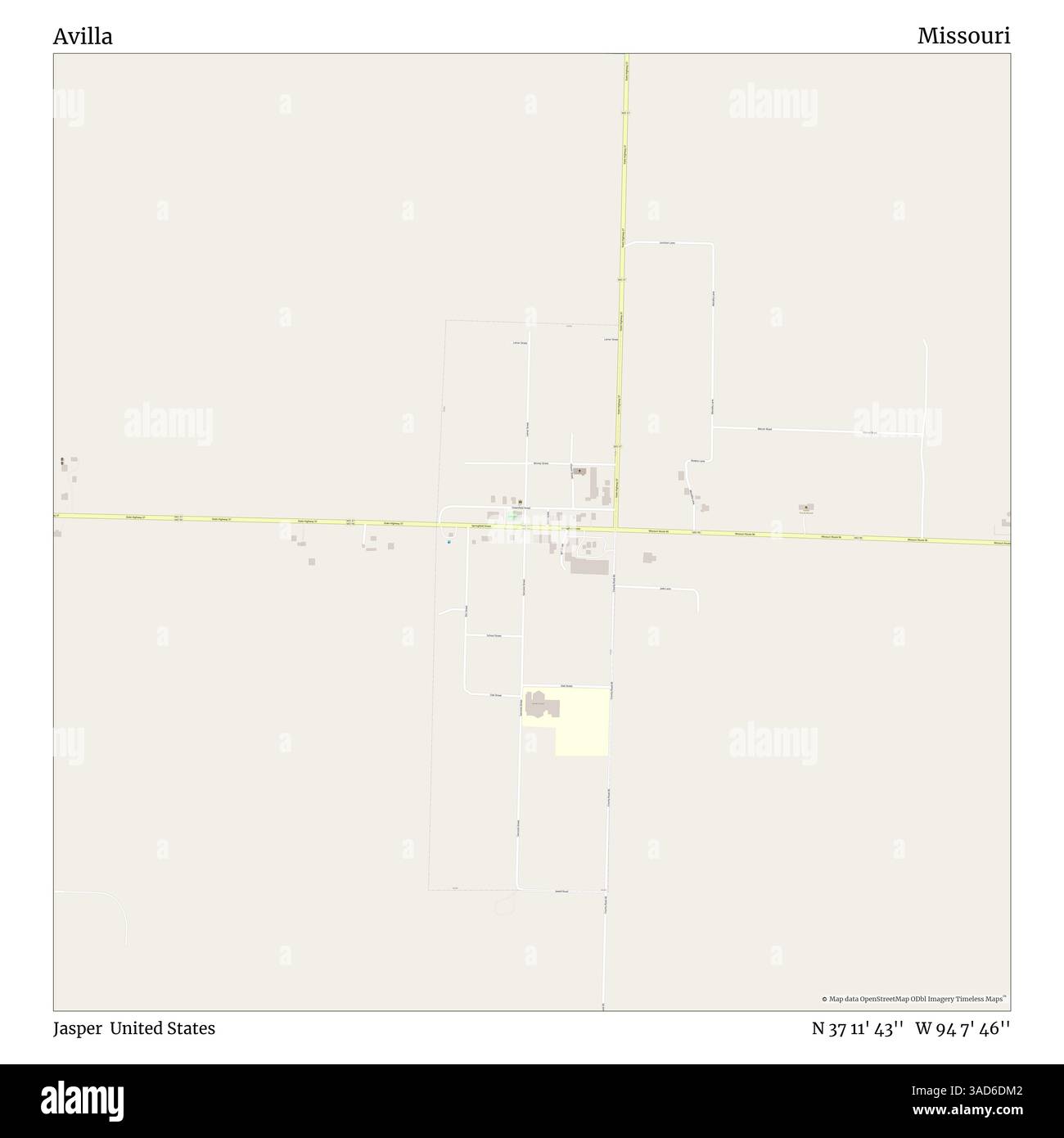 Avilla, Jasper, United States, Missouri, N 37 11' 43'', W 94 7' 46 ...