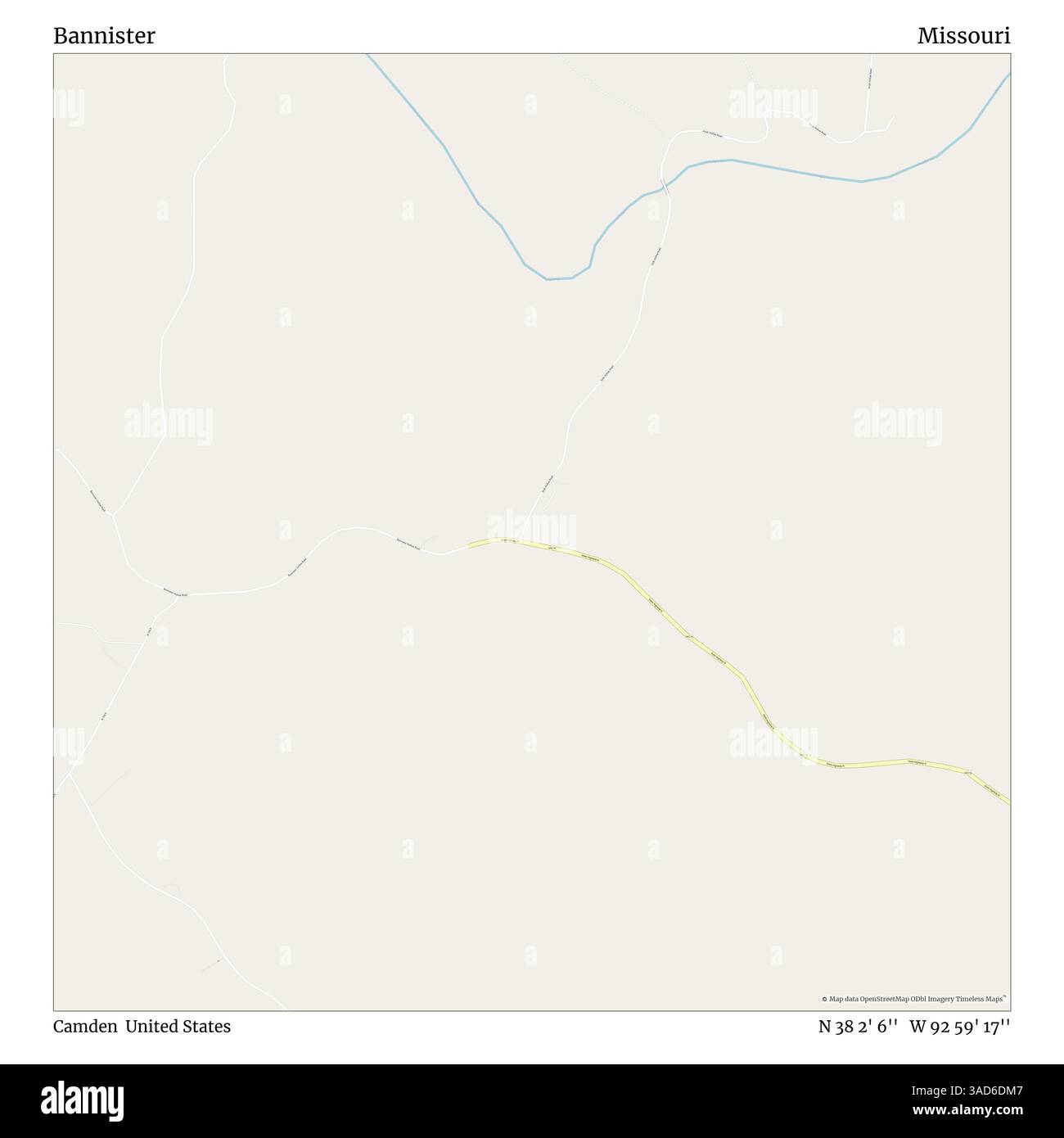 Bannister, Camden, United States, Missouri, N 38 2' 6'', W 92 59' 17 ...