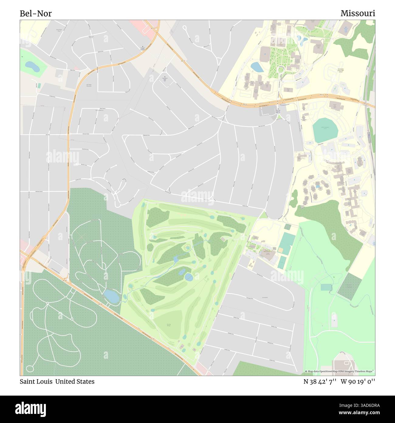 Bel-Nor, Saint Louis, United States, Missouri, N 38 42' 7'', W 90 19' 0 ...