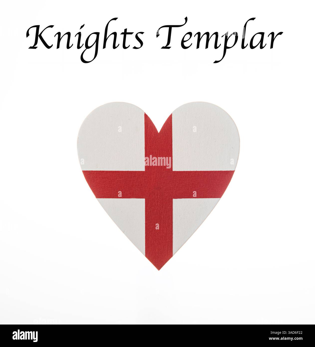 St George's day emblem on a white background in the shape of a heart ...