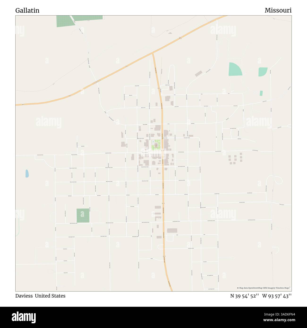 Gallatin, Daviess, United States, Missouri, N 39 54' 52'', W 93 57' 43 ...