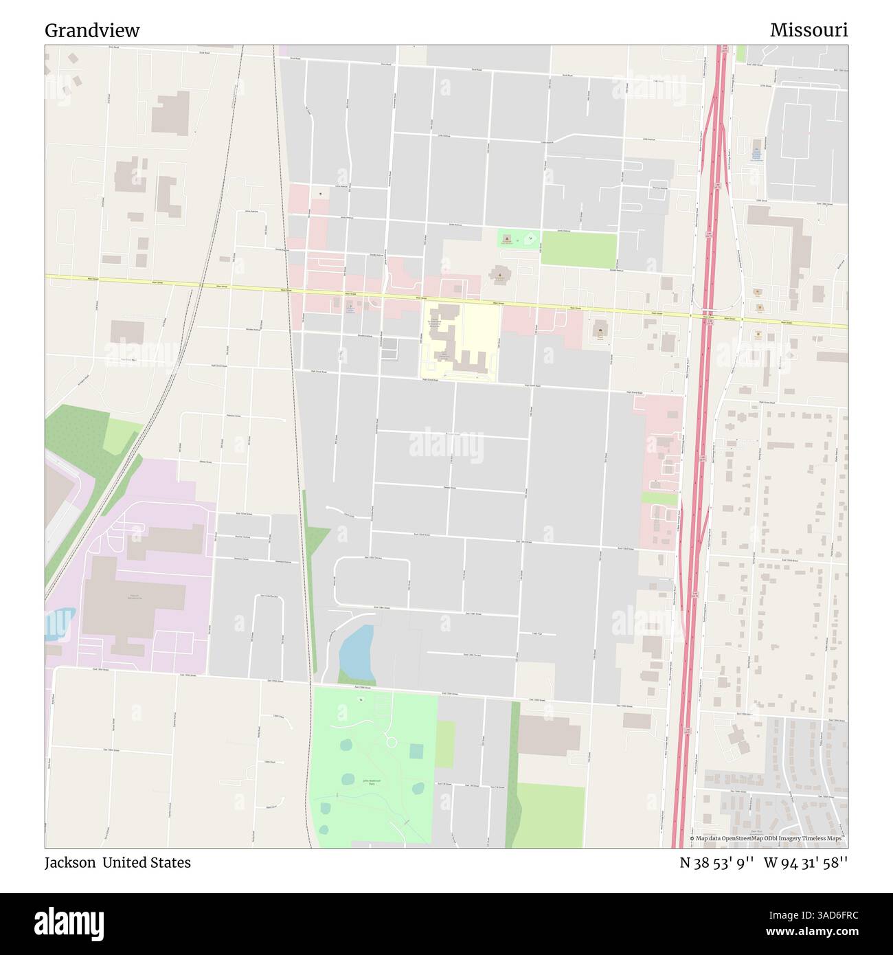 Grandview, Jackson, United States, Missouri, N 38 53' 9'', W 94 31' 58 ...