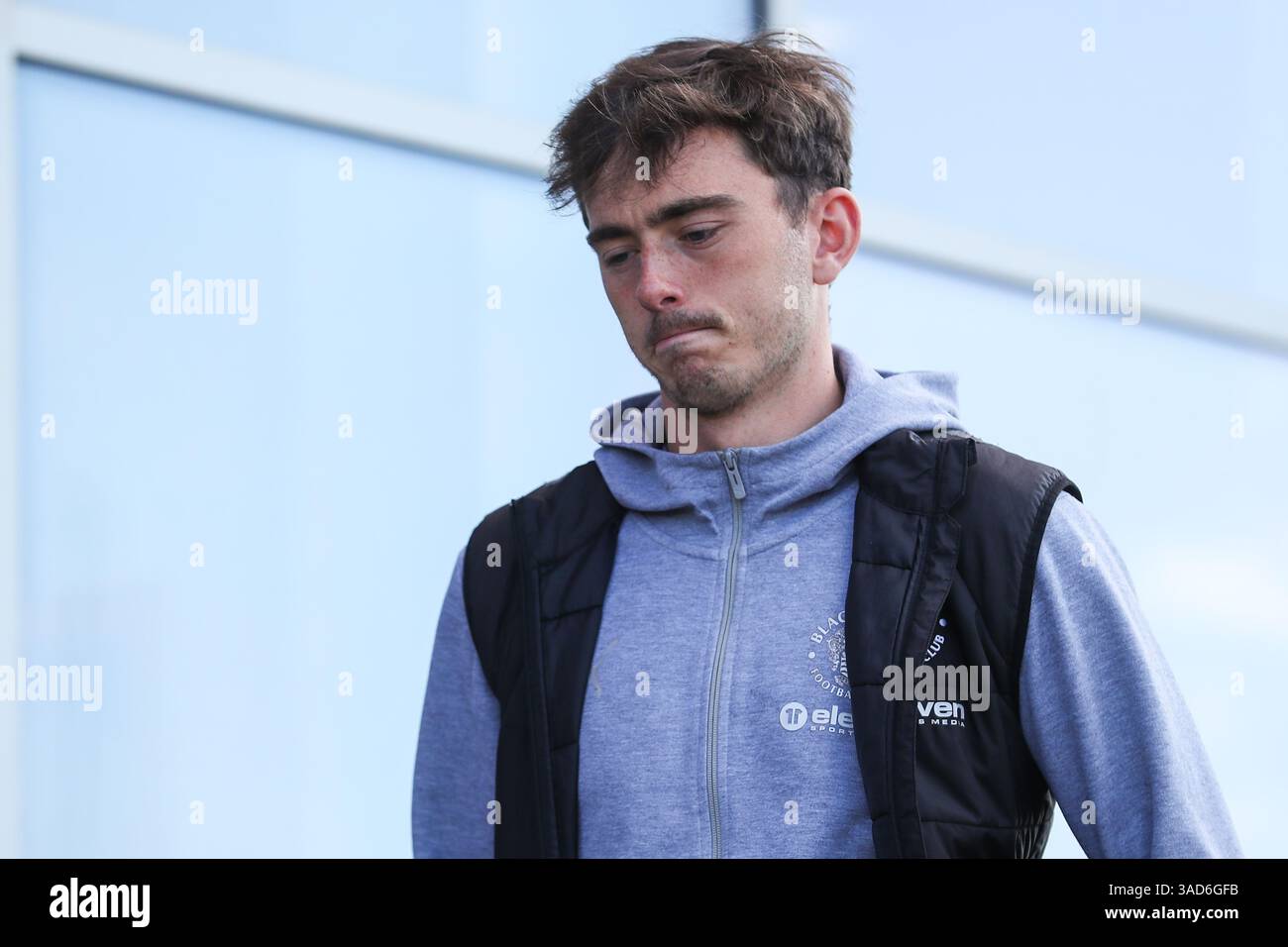 Rotherham, UK. 05th Apr, 2025. Harry Tyrer of Blackpool arrives ahead ...