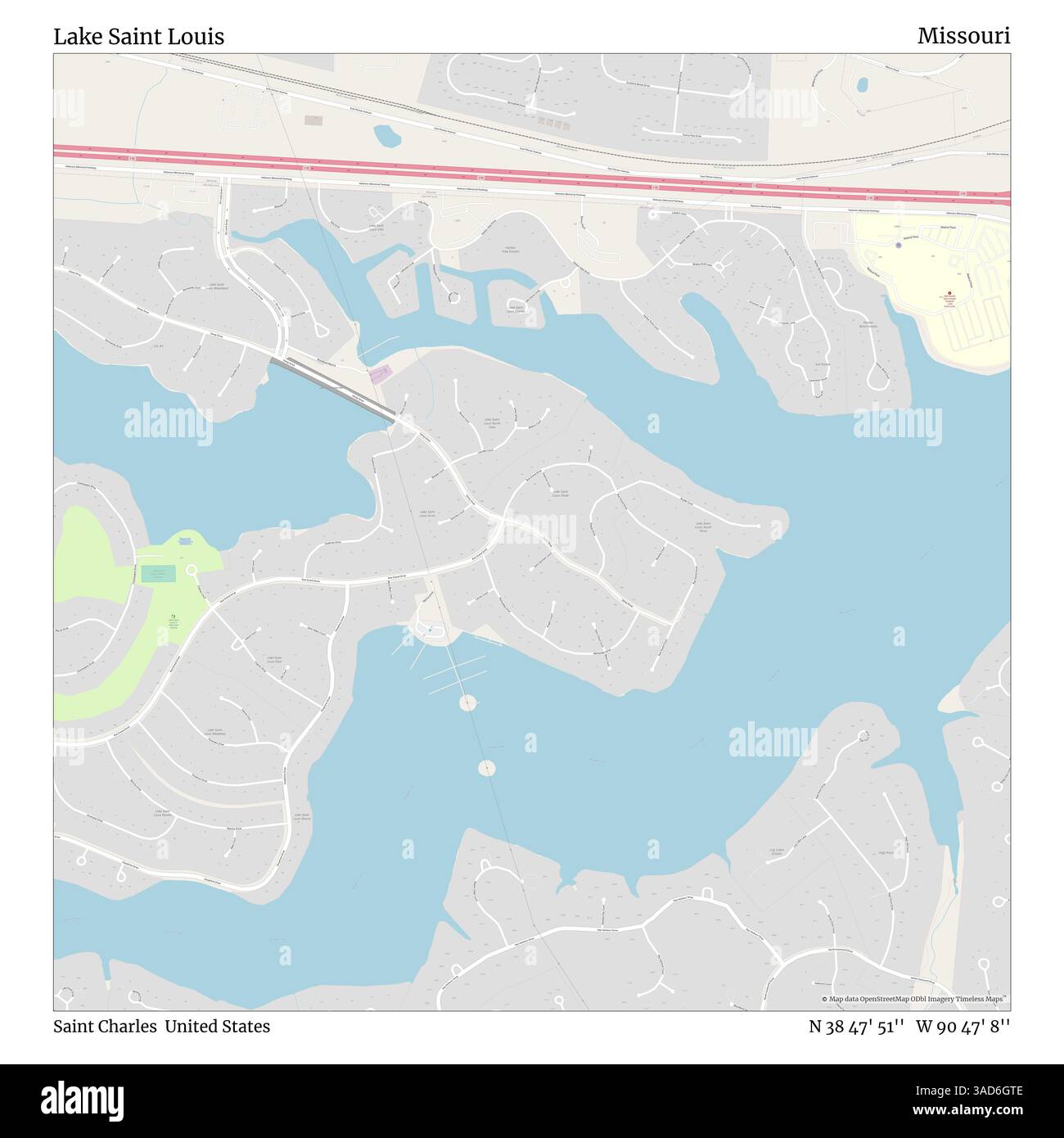 Lake Saint Louis, Saint Charles, United States, Missouri, N 38 47' 51 ...