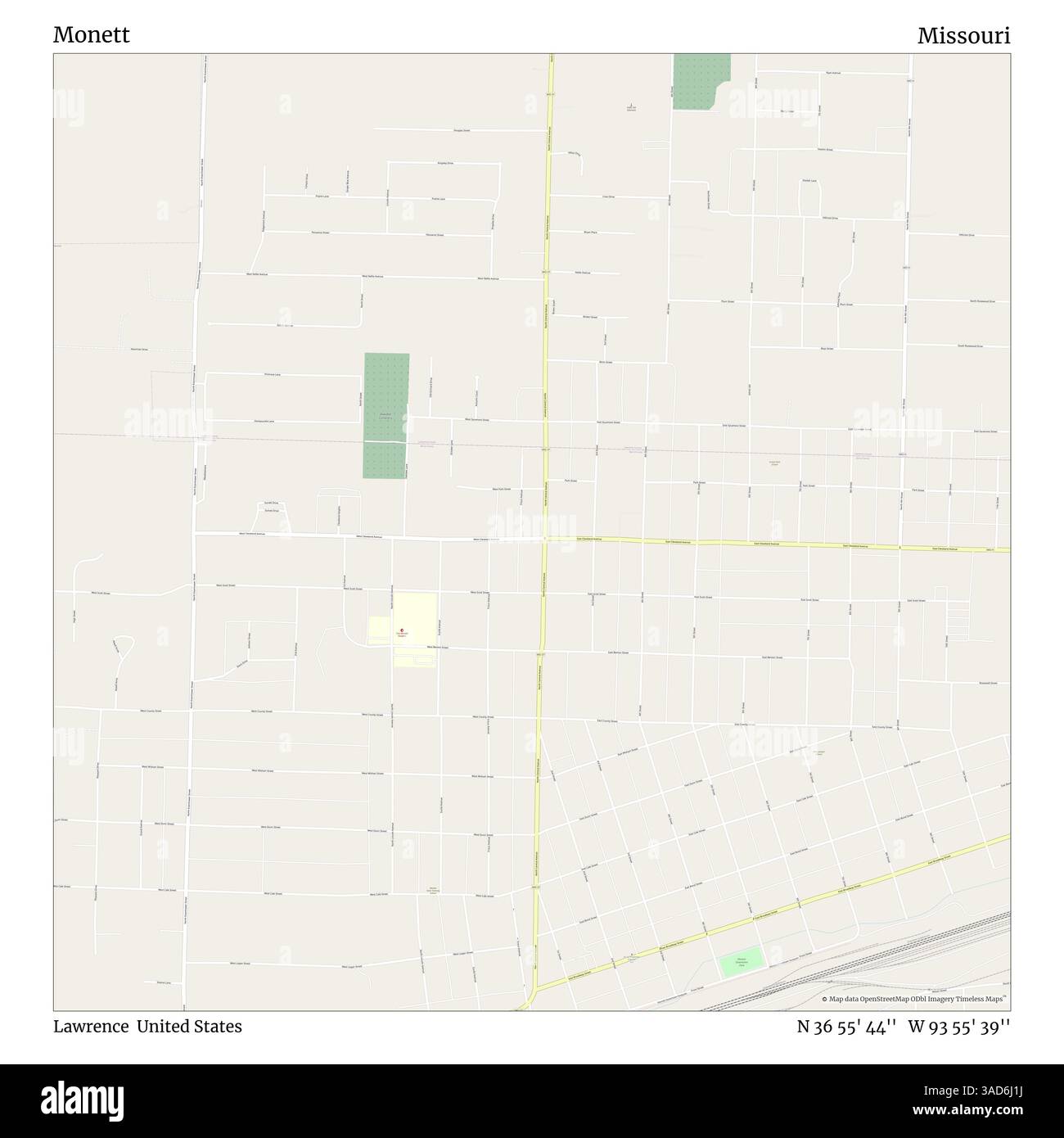 Monett, Lawrence, United States, Missouri, N 36 55' 44'', W 93 55' 39 ...