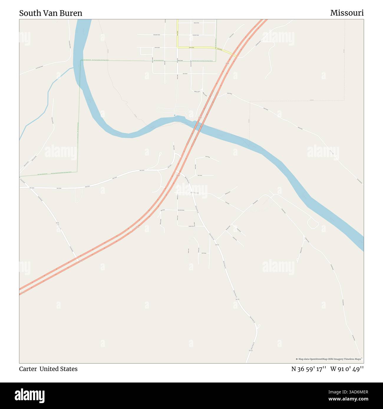 South Van Buren, Carter, United States, Missouri, N 36 59' 17'', W 91 0 ...