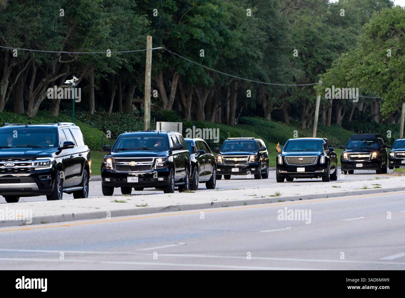 President Donald Trump arrives at Trump National Golf Club, Saturday ...