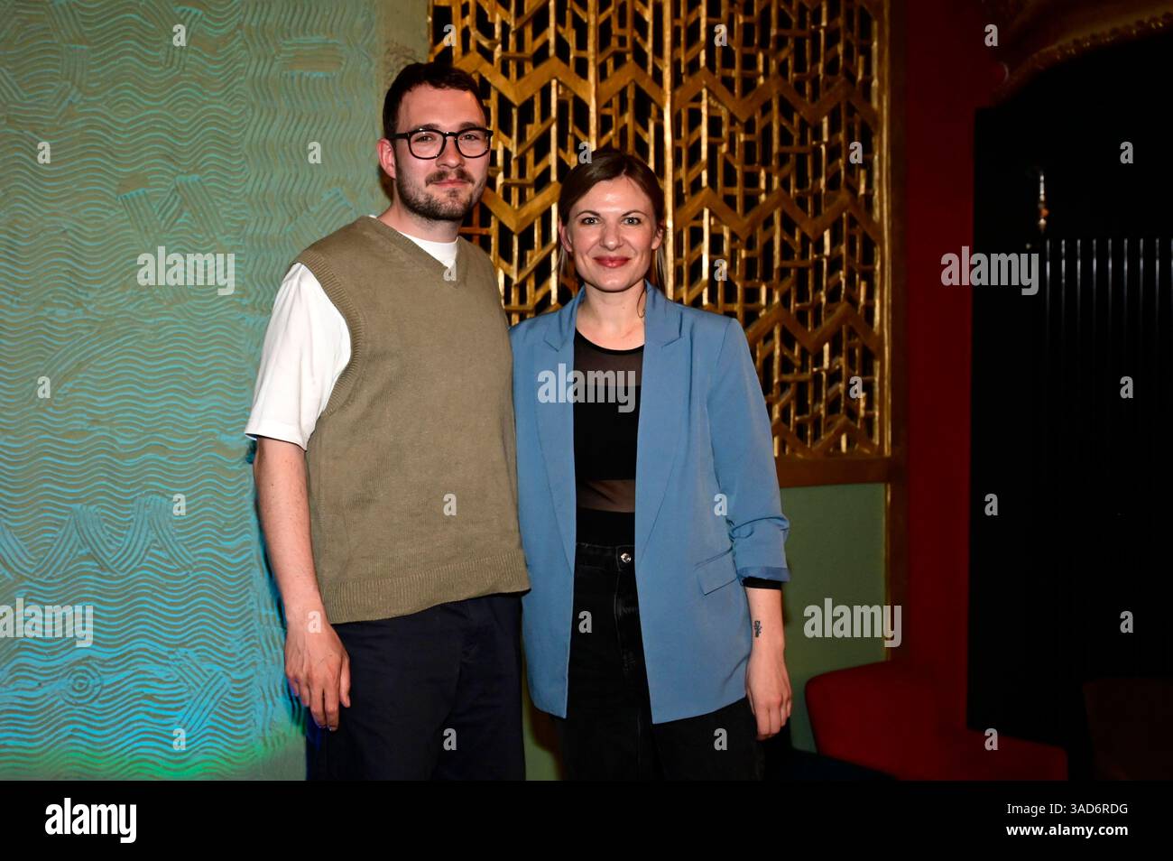 Lukas Rietzschel und Constanze Klaue bei der Premiere des Kinofilms Mit ...