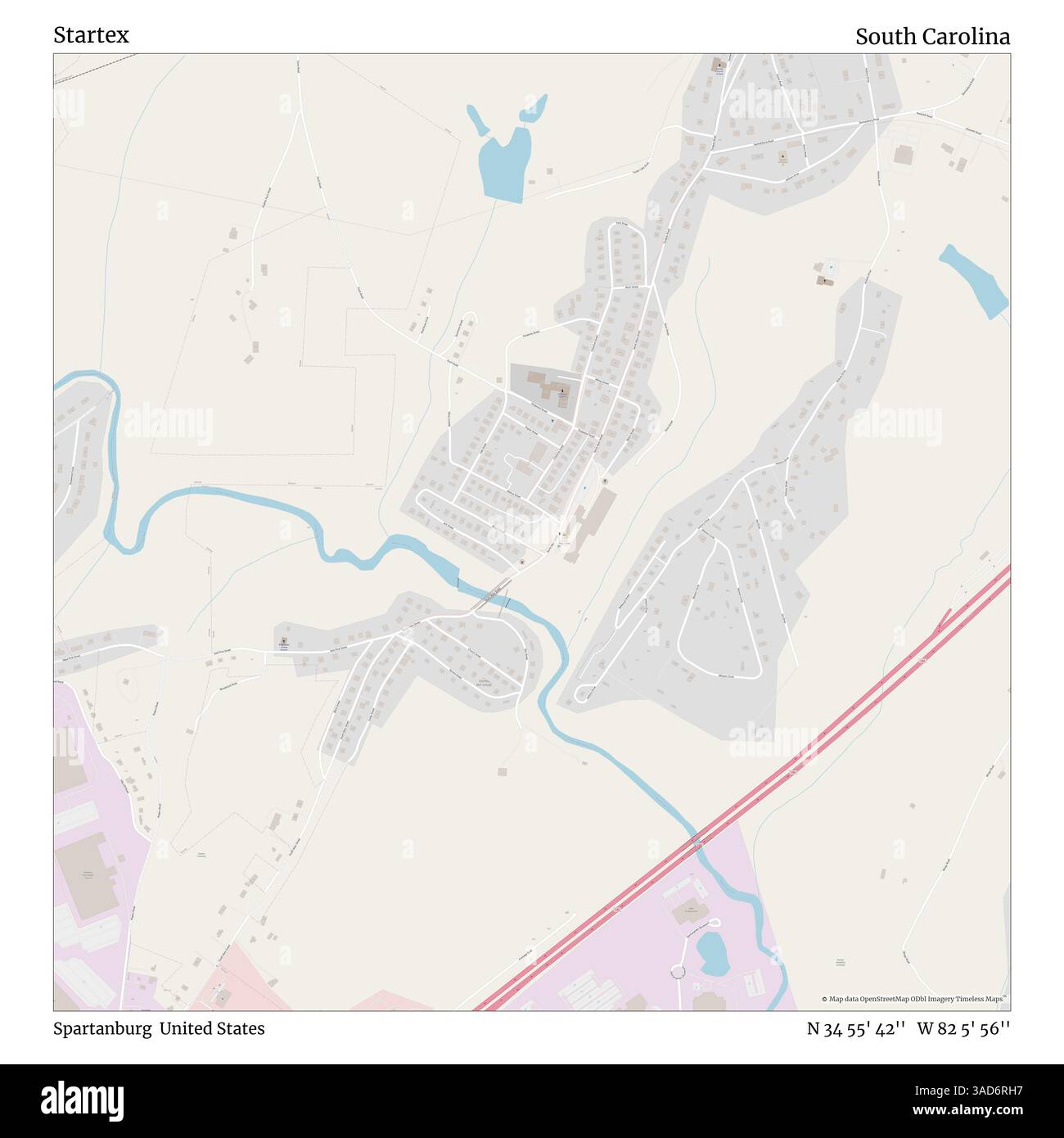 Startex, Spartanburg, United States, South Carolina, N 34 55' 42'', W ...