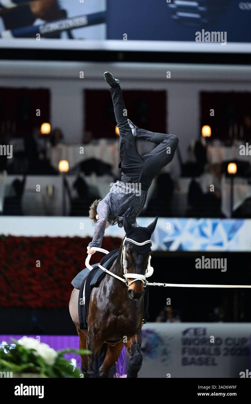 Quentin JABET of France with GOLDJUNGE during the FEI Vaulting World ...