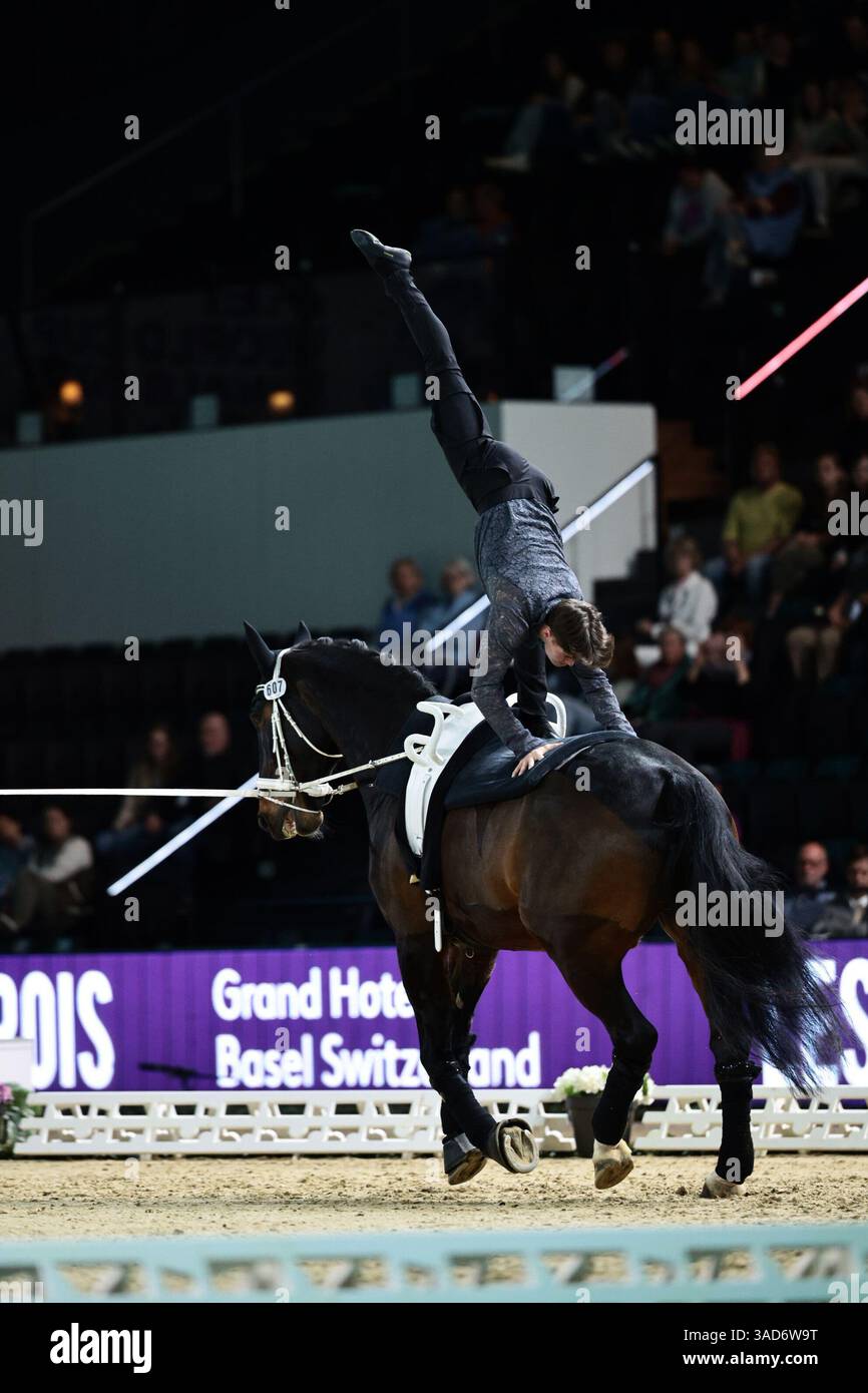 Quentin JABET of France with GOLDJUNGE during the FEI Vaulting World ...
