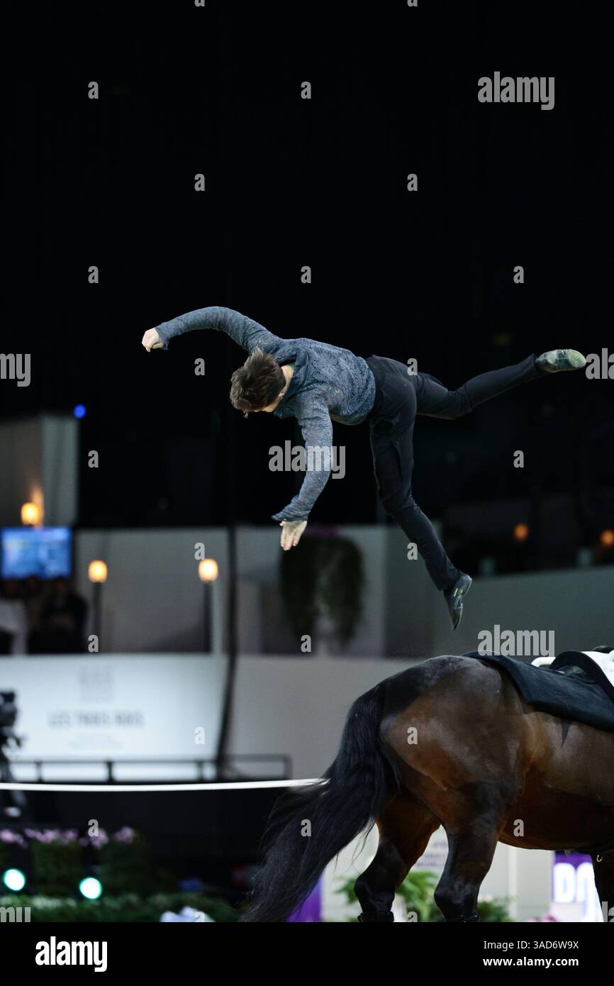 Quentin JABET of France with GOLDJUNGE during the FEI Vaulting World ...