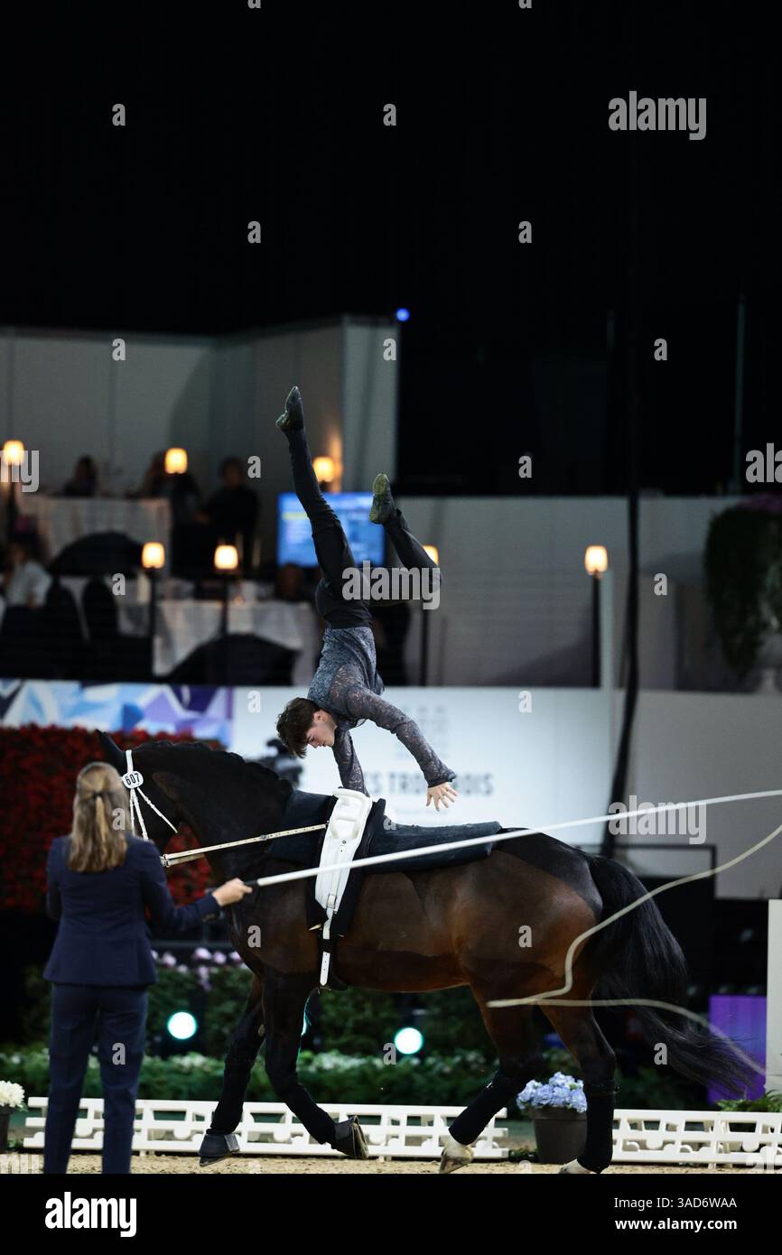 Quentin JABET of France with GOLDJUNGE during the FEI Vaulting World ...