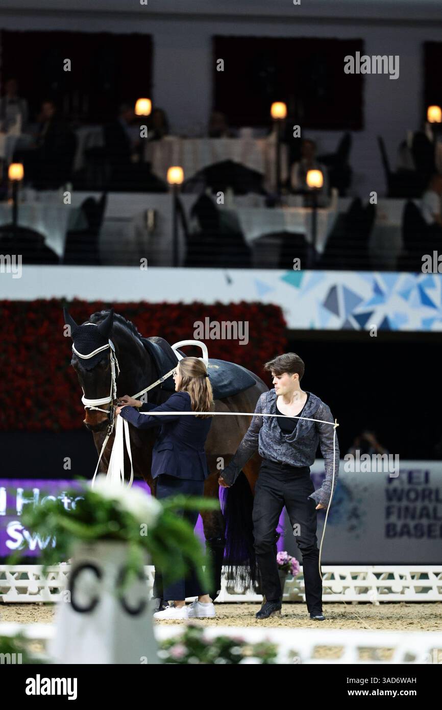 Quentin JABET of France with GOLDJUNGE during the FEI Vaulting World ...