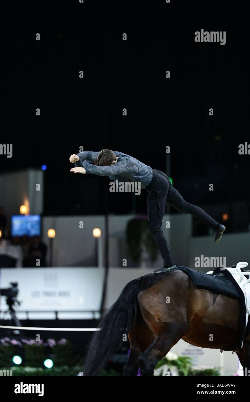 Quentin JABET of France with GOLDJUNGE during the FEI Vaulting World ...