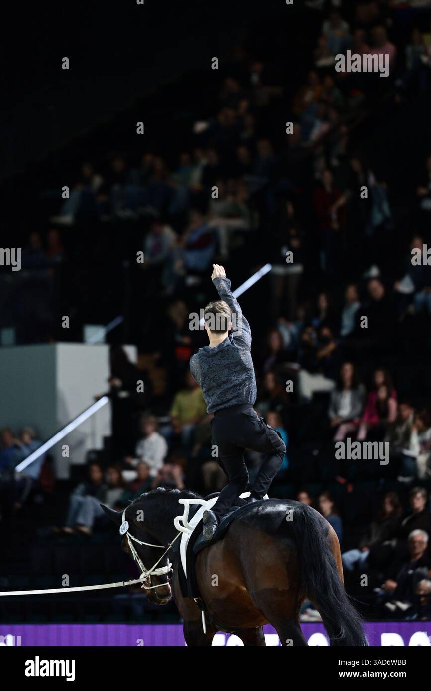 Quentin JABET of France with GOLDJUNGE during the FEI Vaulting World ...