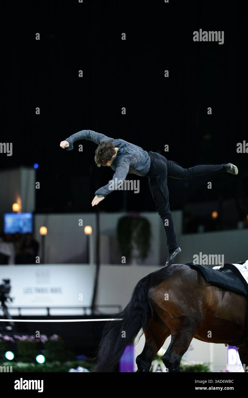 Quentin JABET of France with GOLDJUNGE during the FEI Vaulting World ...