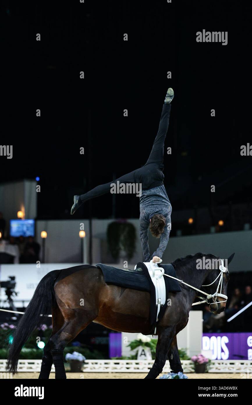 Quentin JABET of France with GOLDJUNGE during the FEI Vaulting World ...